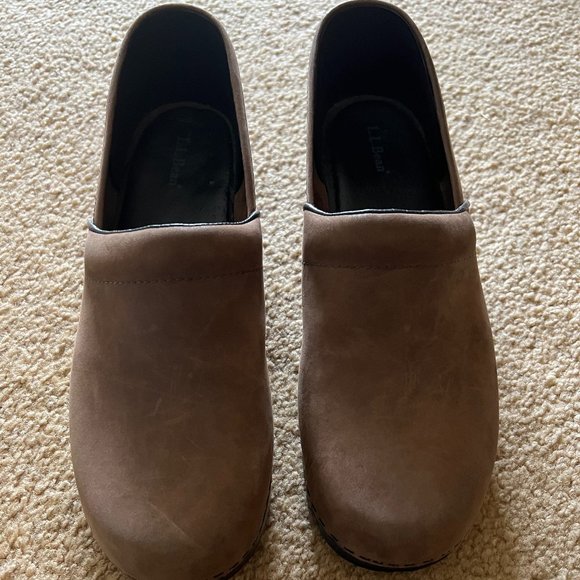 L.L. Bean | Shoes | Ll Bean Womens Classic Clog Nubuck Leather Shoe ...